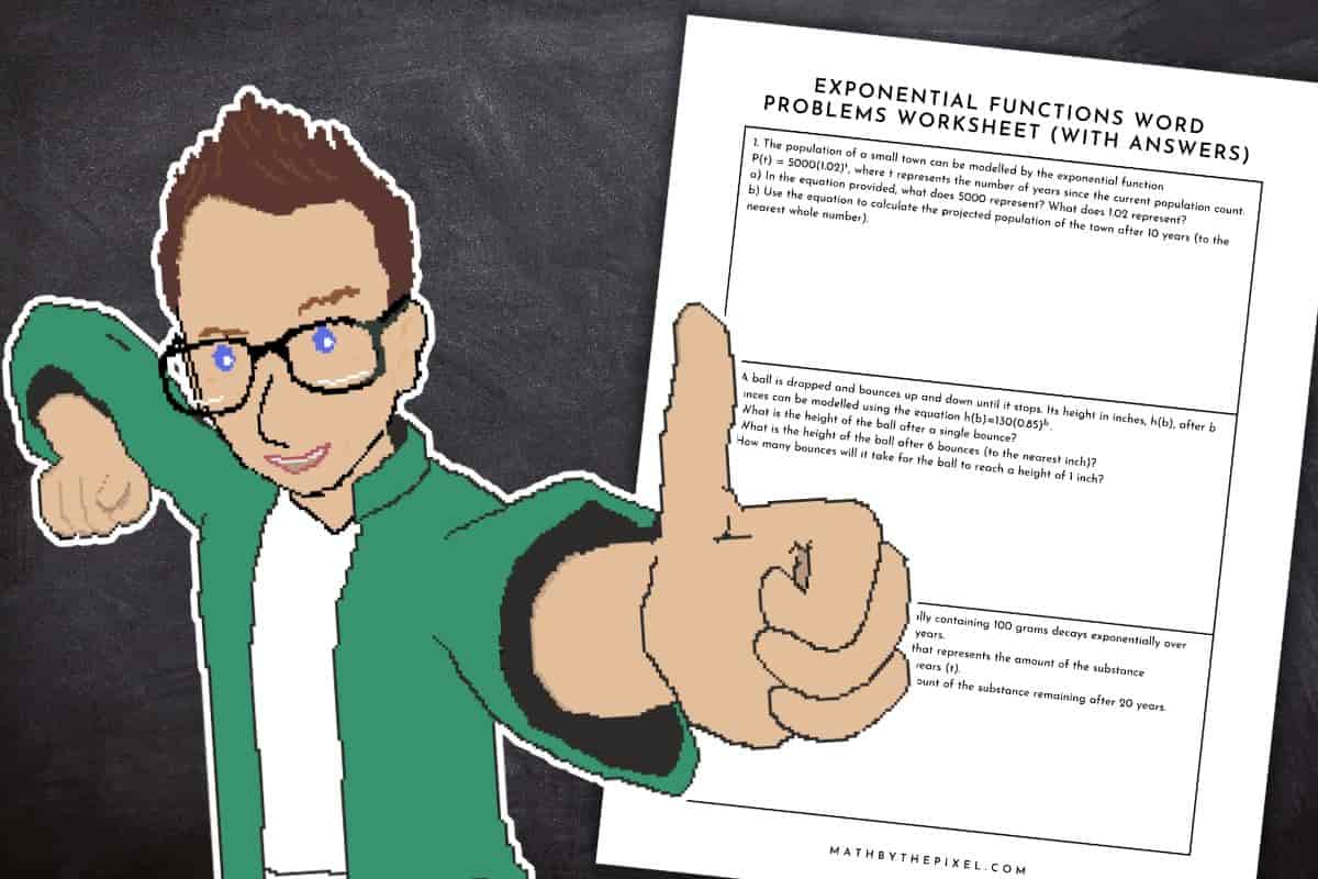 Exponential Functions Word Problems Worksheet With Answers